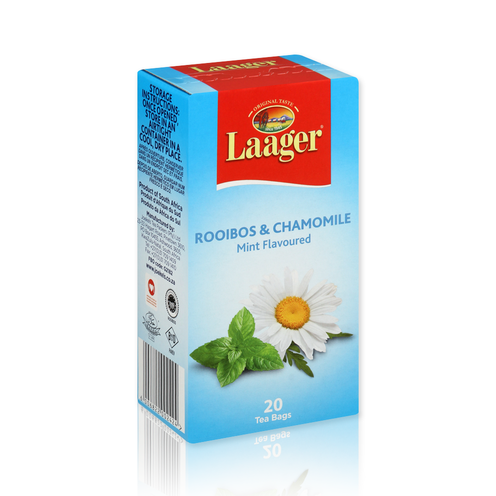 Laager Chamomile & Mint flavoured Rooibos 20's – Joekels Tea Shop