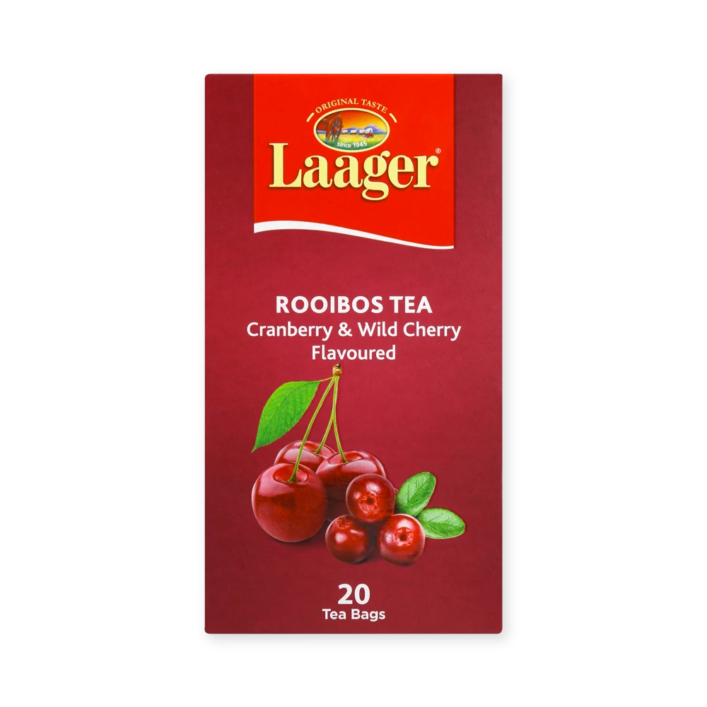 Laager Cranberry & Wild Cherry flavoured Rooibos – Joekels Tea Shop